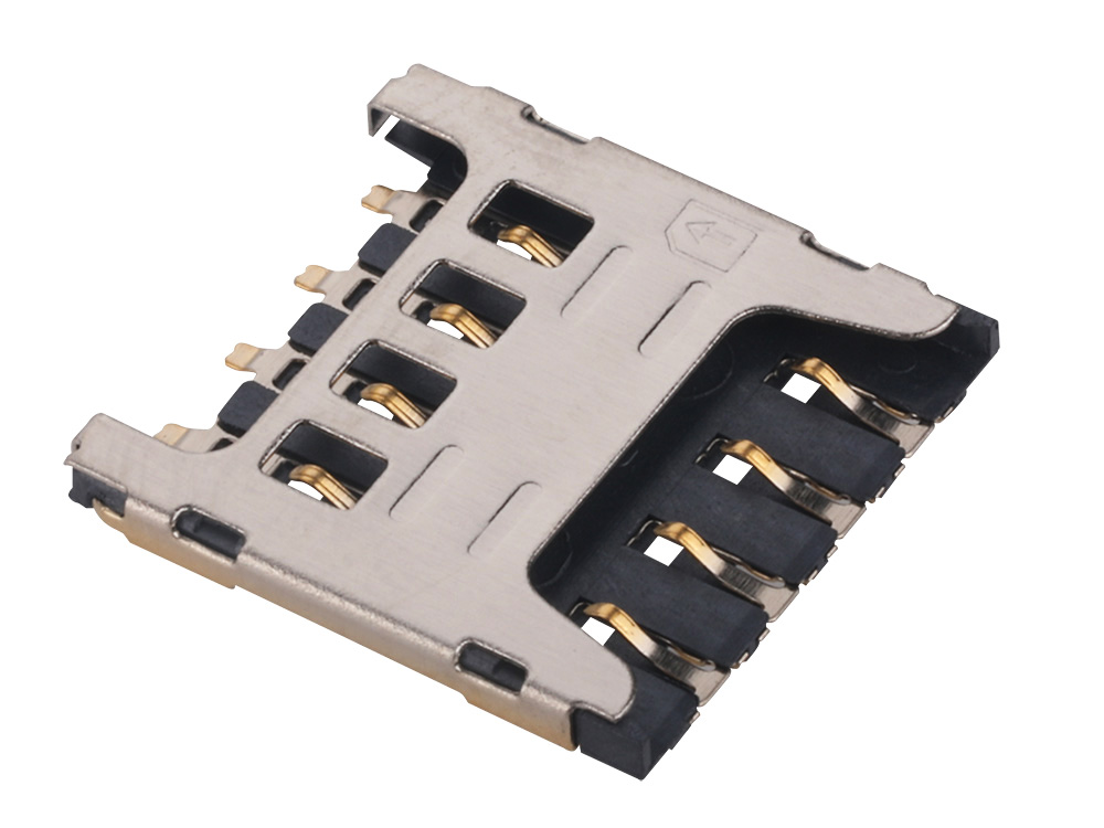 MUP-C790 - 8Pin Nano Sim Card Connector Shaft Up/Down/Horizontal Available At Rajguru Electronics