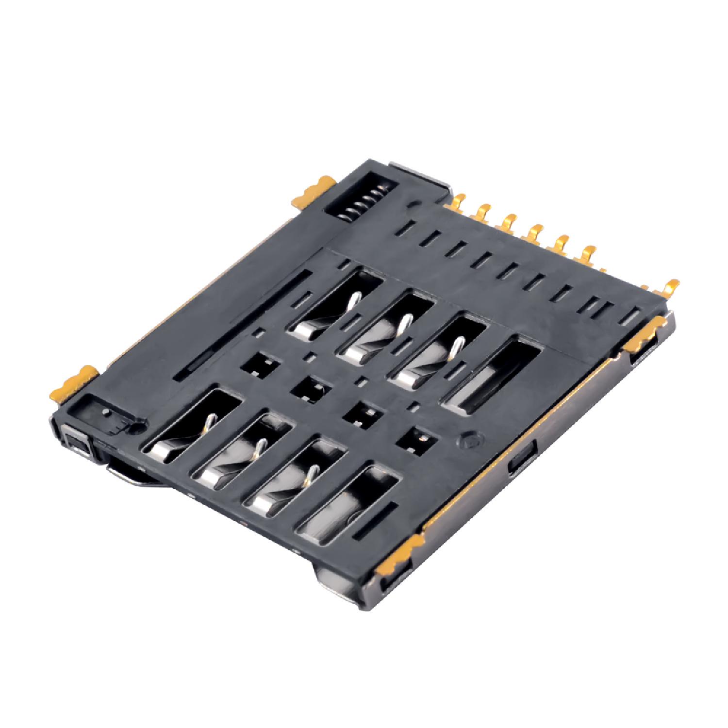 MUP-C792 - 6Pin Nano Sim Card Connector Shaft Up/Down/Horizontal Available At Rajguru Electronics