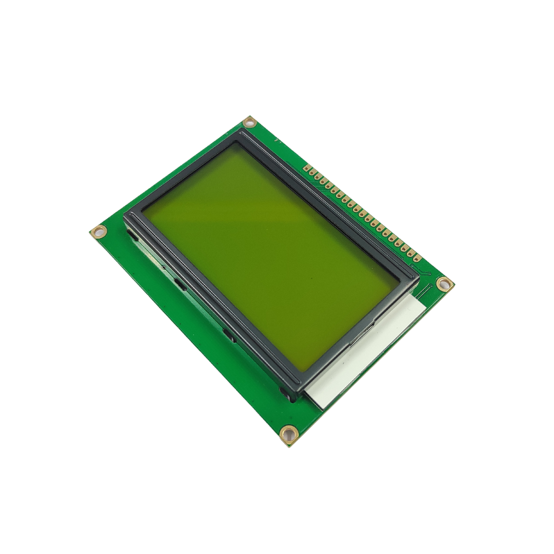 128X64 Graphic LCD Module | STN - Black Display Dot with Green ...
