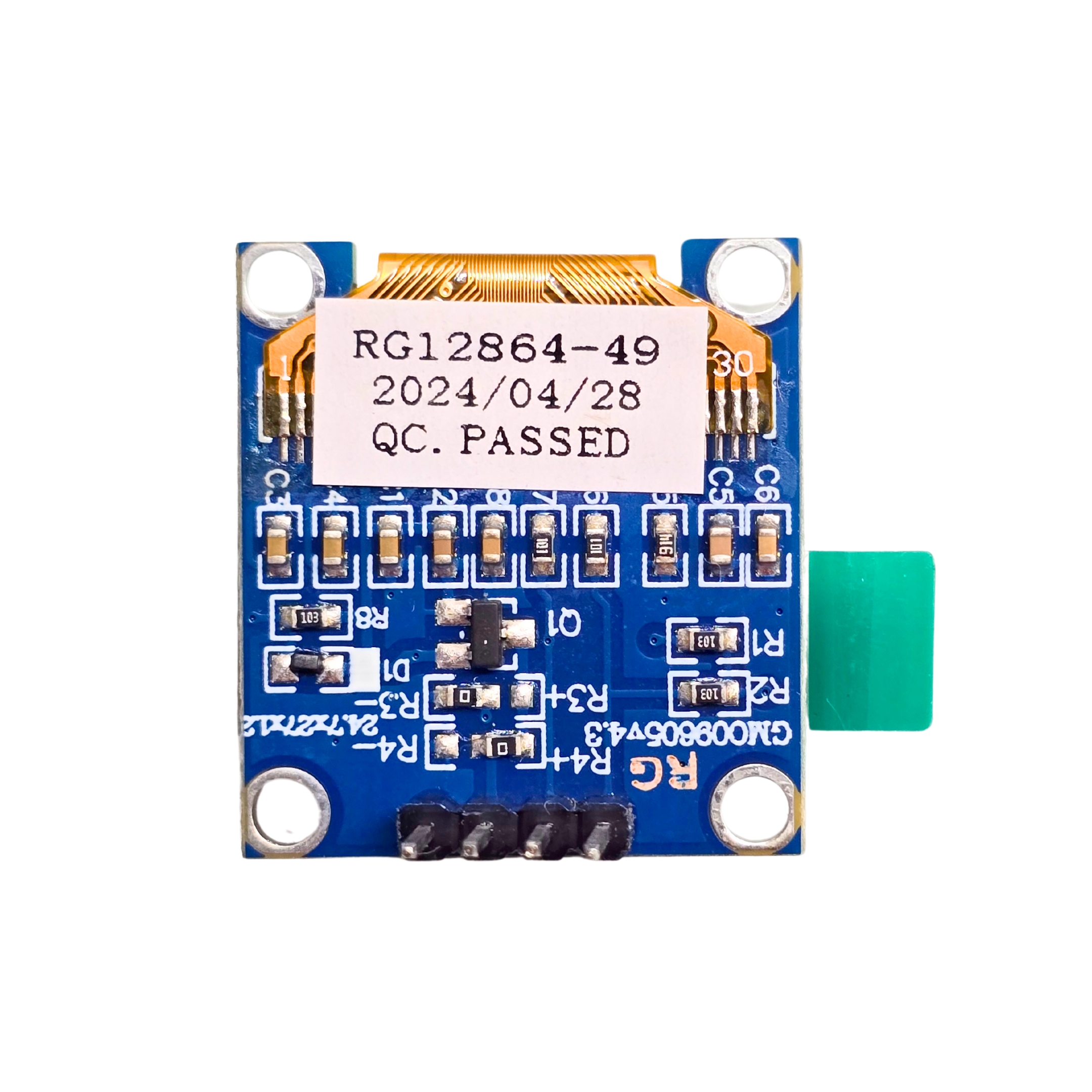 0.96 Inch 128x64 I2C OLED Display Blue | SSD1306 OLED Module