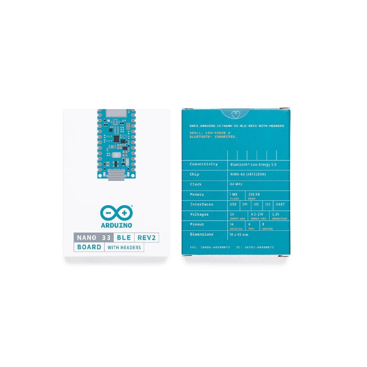 Arduino NANO 33 BLE with headers rev2 ABX00072 Original