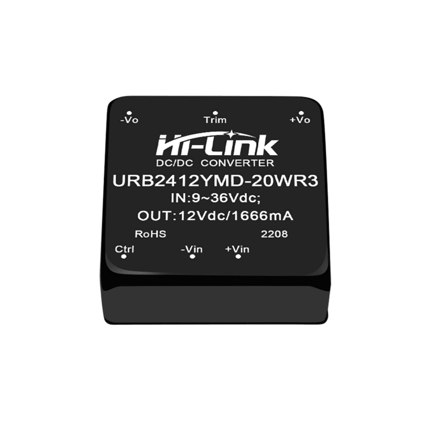 Hi-Link -20D2412 DC-DC 9-36V to 20W 12V Stepdown Power Converter