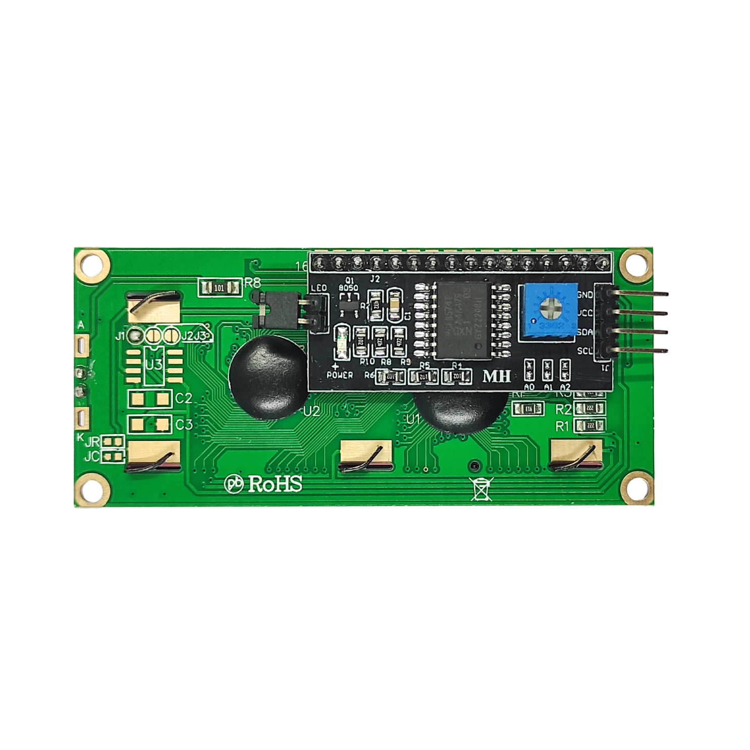RG1602 Display Blue with Black I2C Module